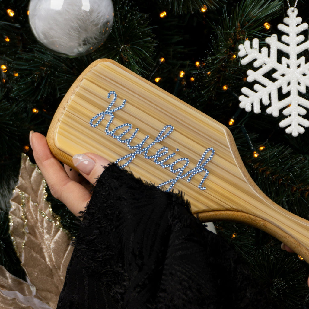 Gepersonaliseerde bamboe haarborstel – MOONIE'S